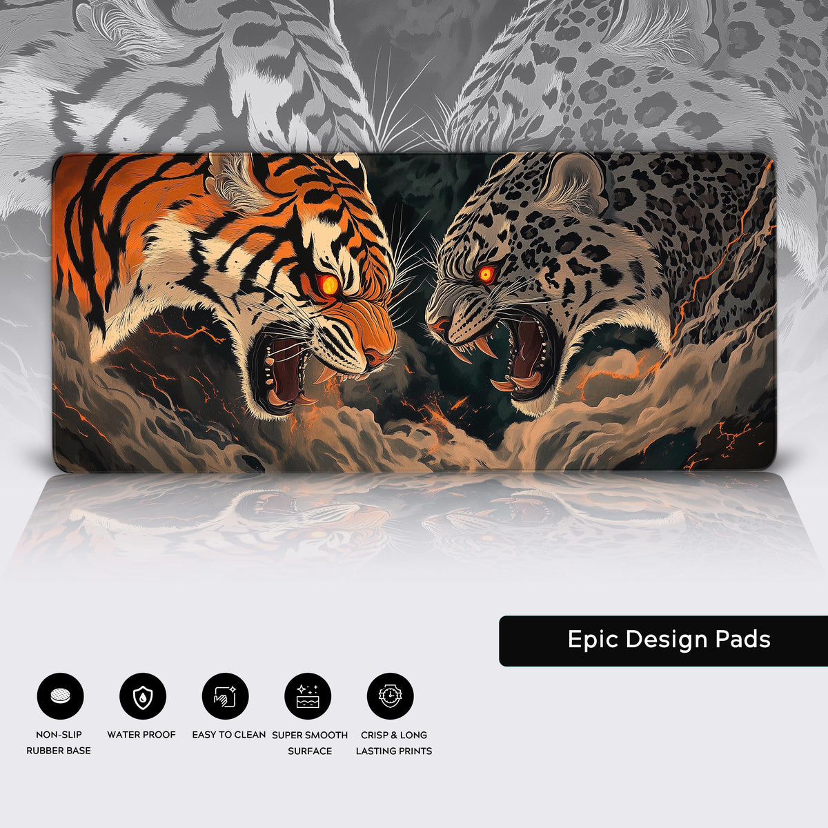 Fierce Showdown: The Primal Power of Demonic Tigers in Japanese Art – Epic Design Pads