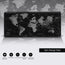 World Map Desk Mat – Monochrome Global Atlas Design, Large Extended ...