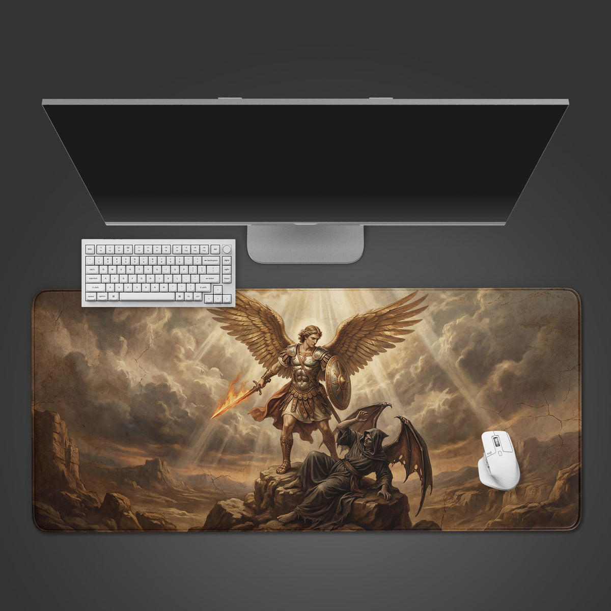 Archangel's Wrath – Gaming Desk Mat, XL Fantasy Mouse Pad, Mythology ...