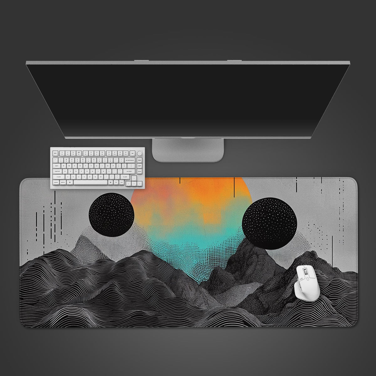 Circle Dots Abstract Desk Pad – Epic Design Pads