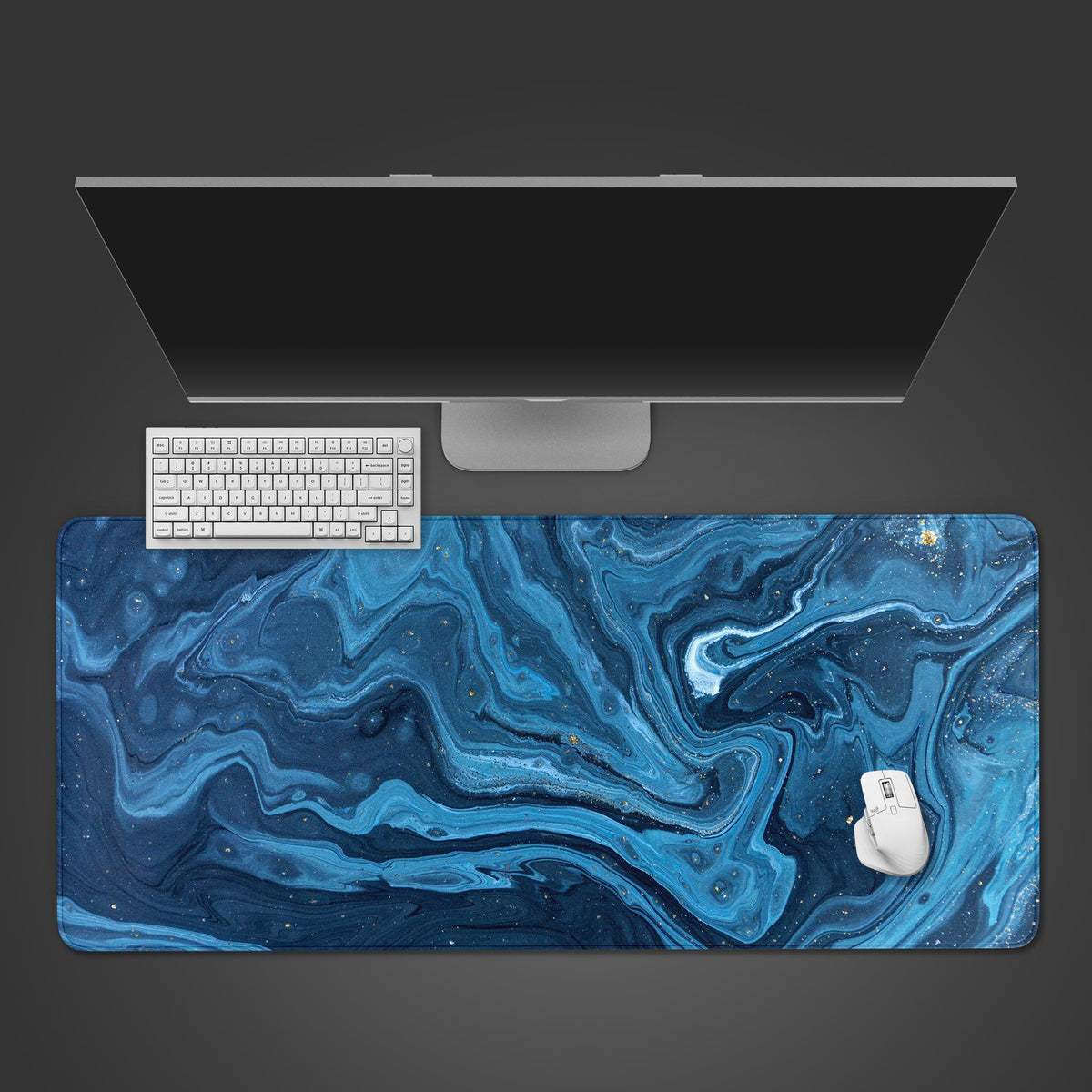 Custom Office Desk Mat – Cosmic Ocean Design, Luxe Cosmic Creativity ...