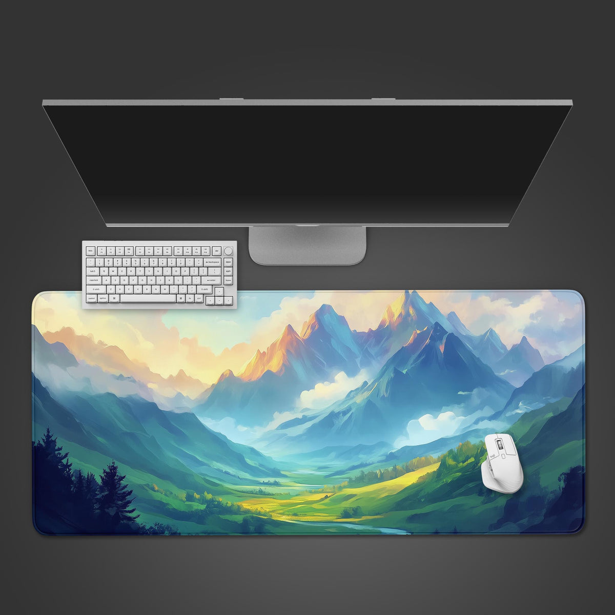 Scenic Mountain Desk Pad, Nature-Inspired Desk Mat, Adventure Landscape ...