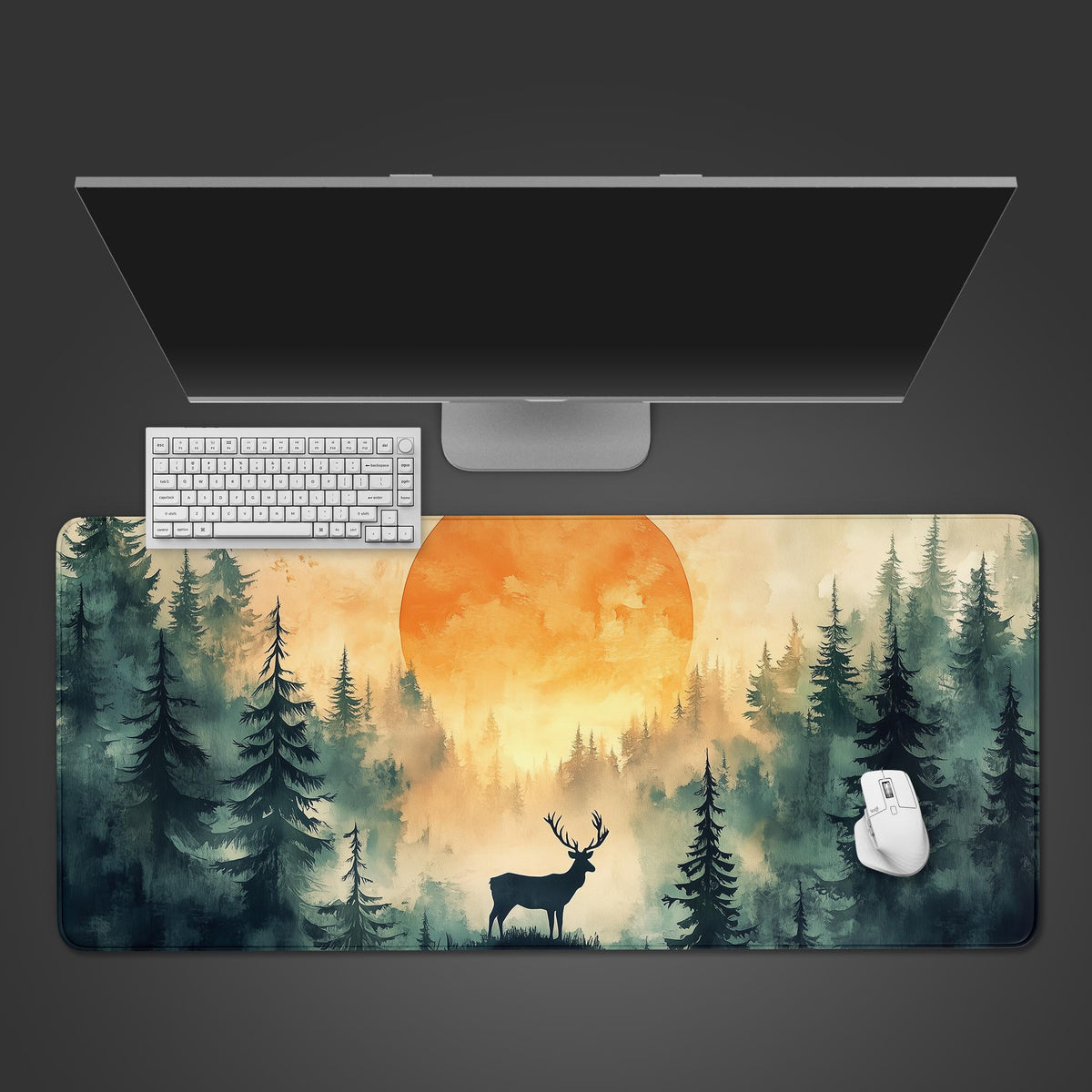 Throne Of Glass Desk Mat, Majestic Stag Desk Pad, Fantasy Landscape ...