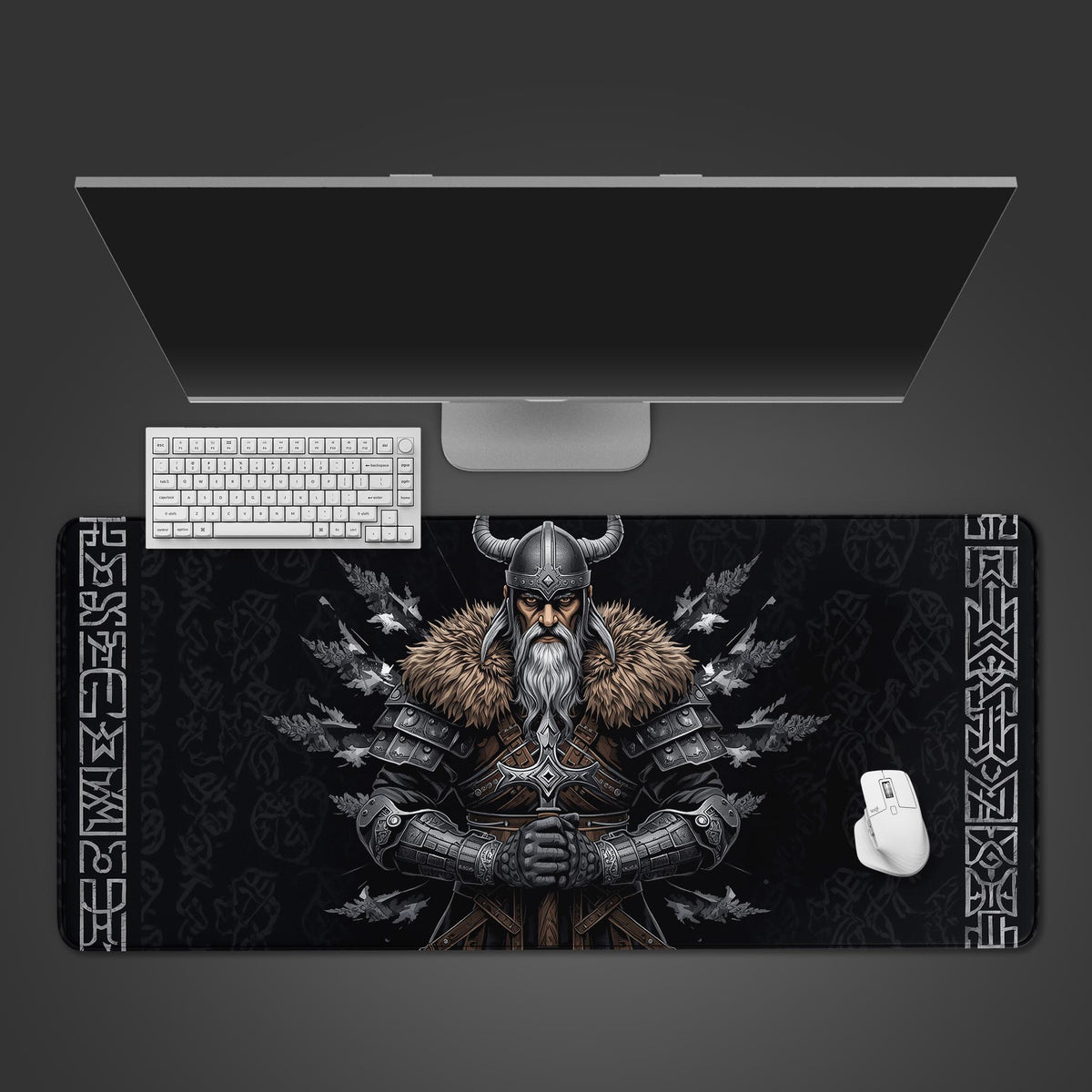 Viking Desk Mat – Viking Oath Warrior Design, Large Gaming Mouse Pad ...