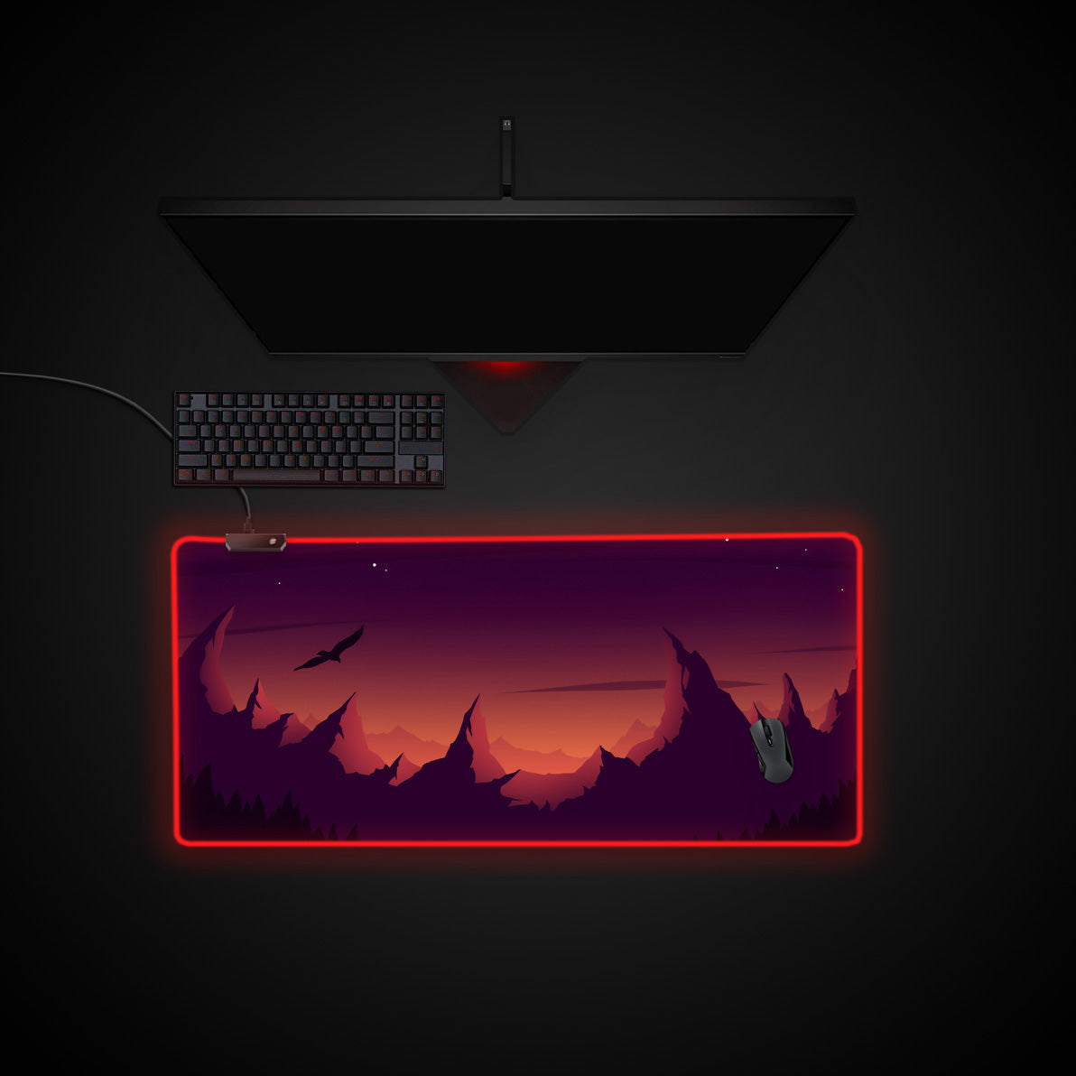 RGB Custom Desk Pad – Personalized 70x30cm, Vibrant RGB Lighting ...